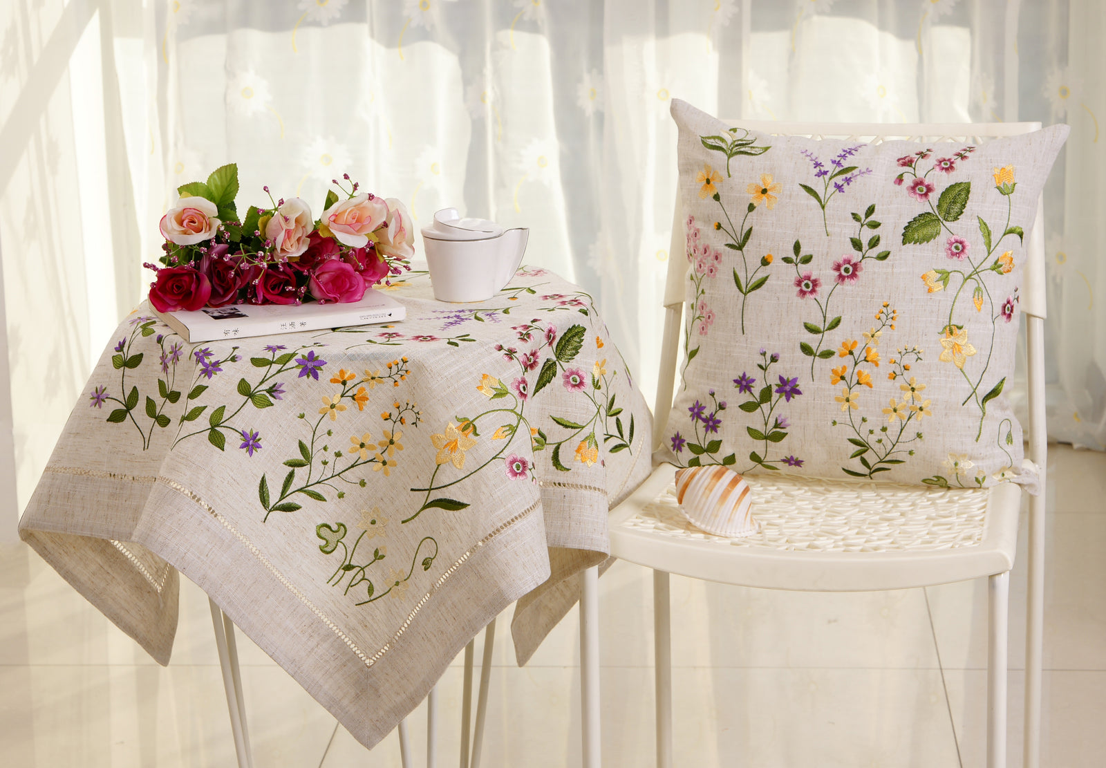 Lace Floral Embroidery Linen Tablecloths – ROYAL ZEN